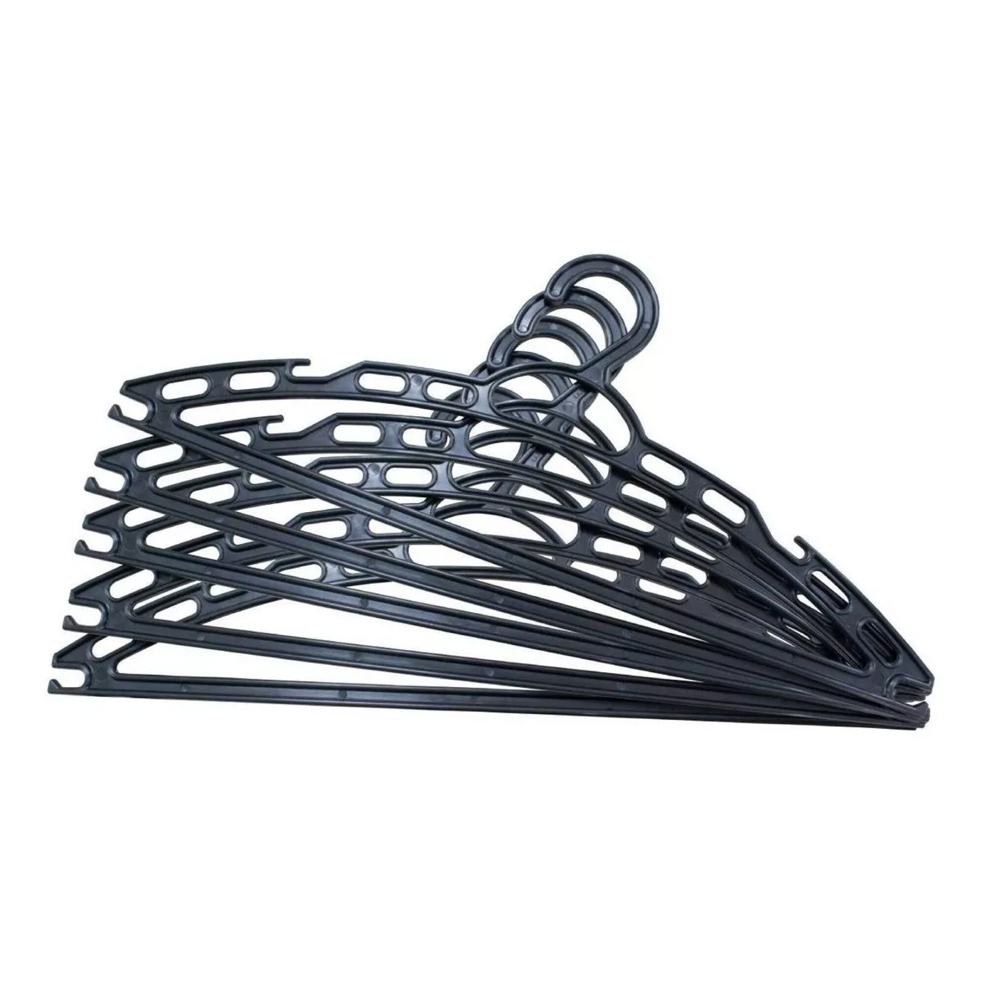 Pack X20 Perchas plásticas - NEGRO — Garage Impo