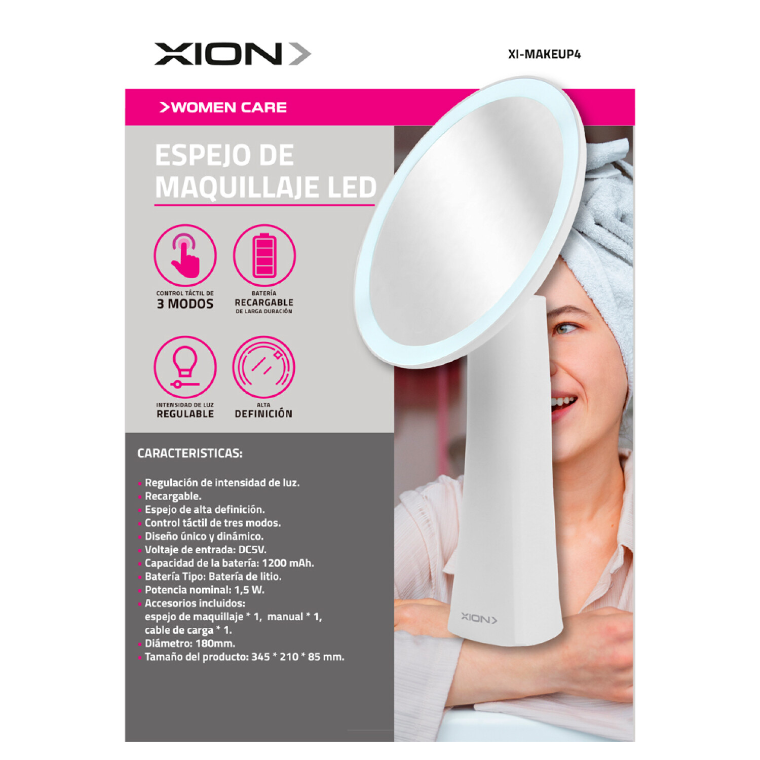 espejo de maquillaje led xion — Joacamar