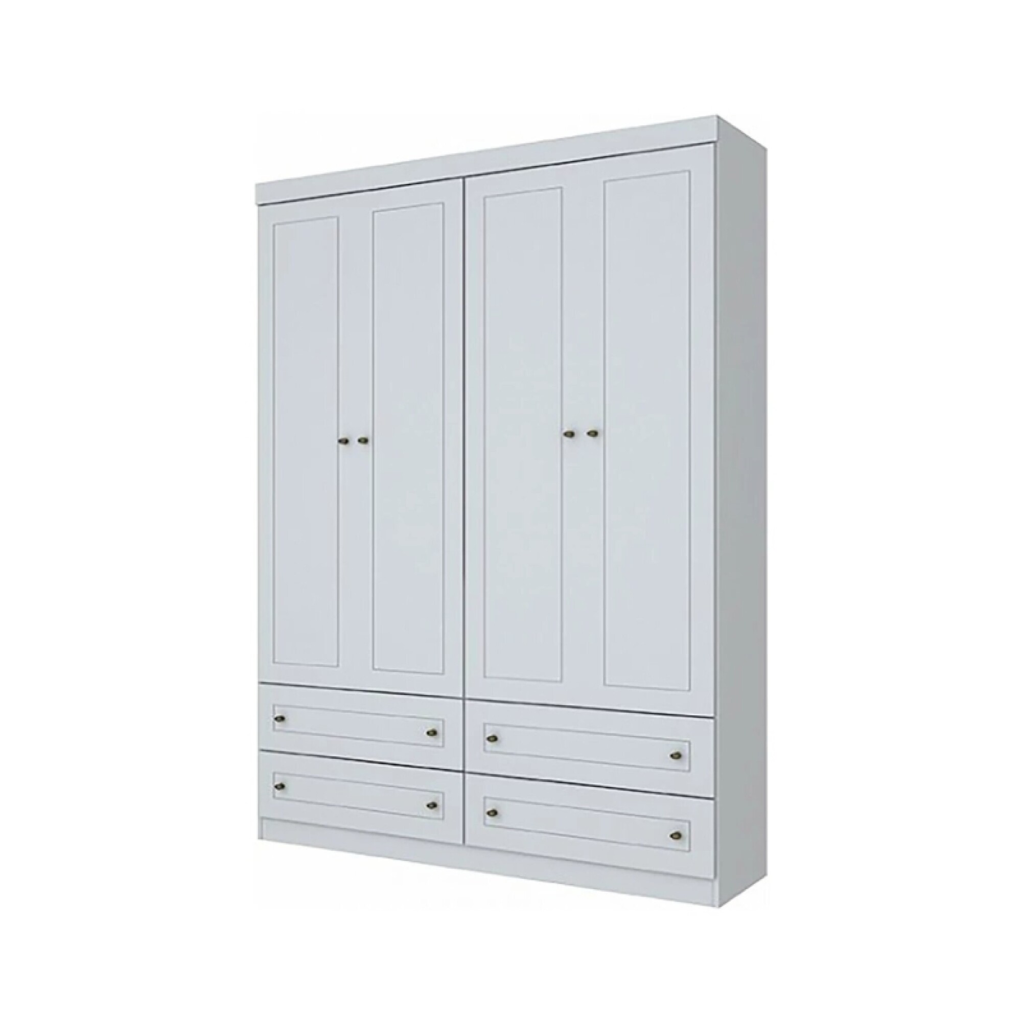 Ropero Americano 4 Puertas Blanco Mdf — Albanes