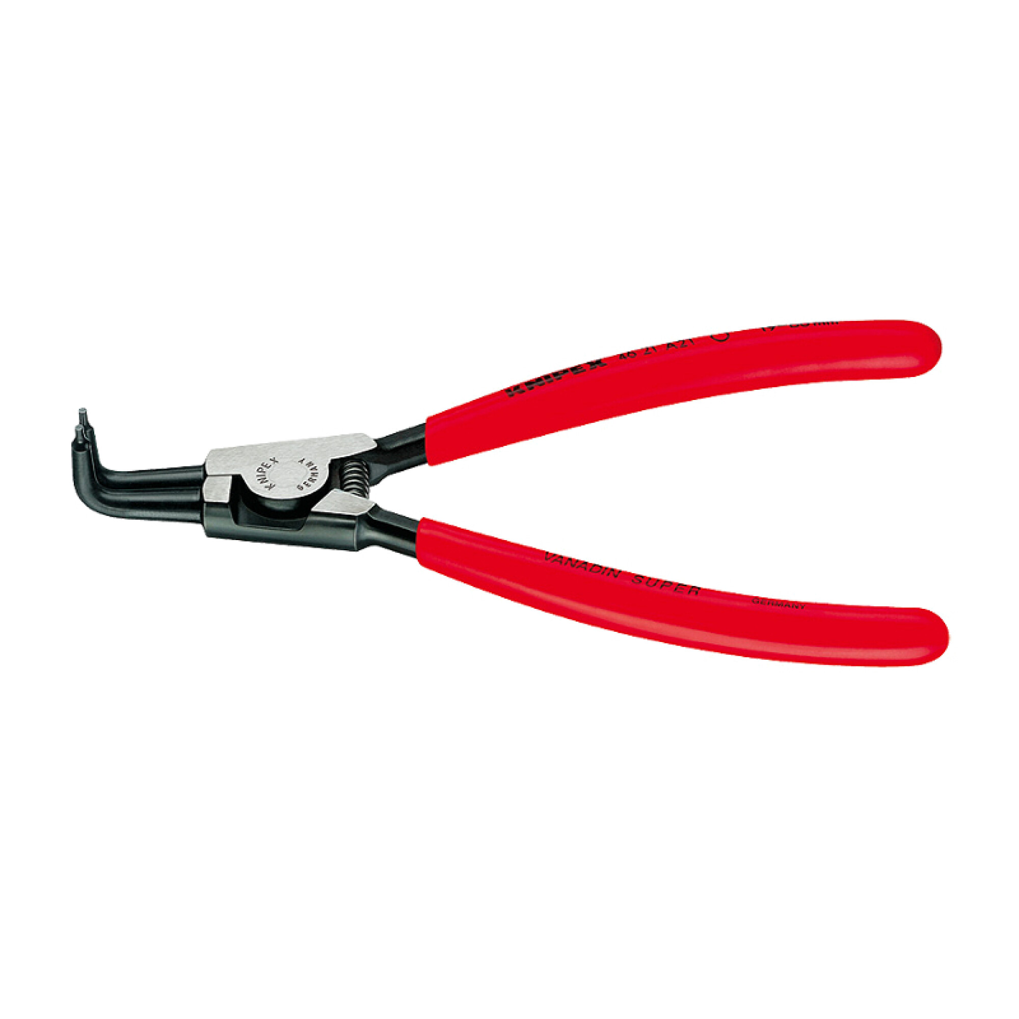 Pinza punta curva para seguros externos 3 a 10mm - KN1365 — Fivisa