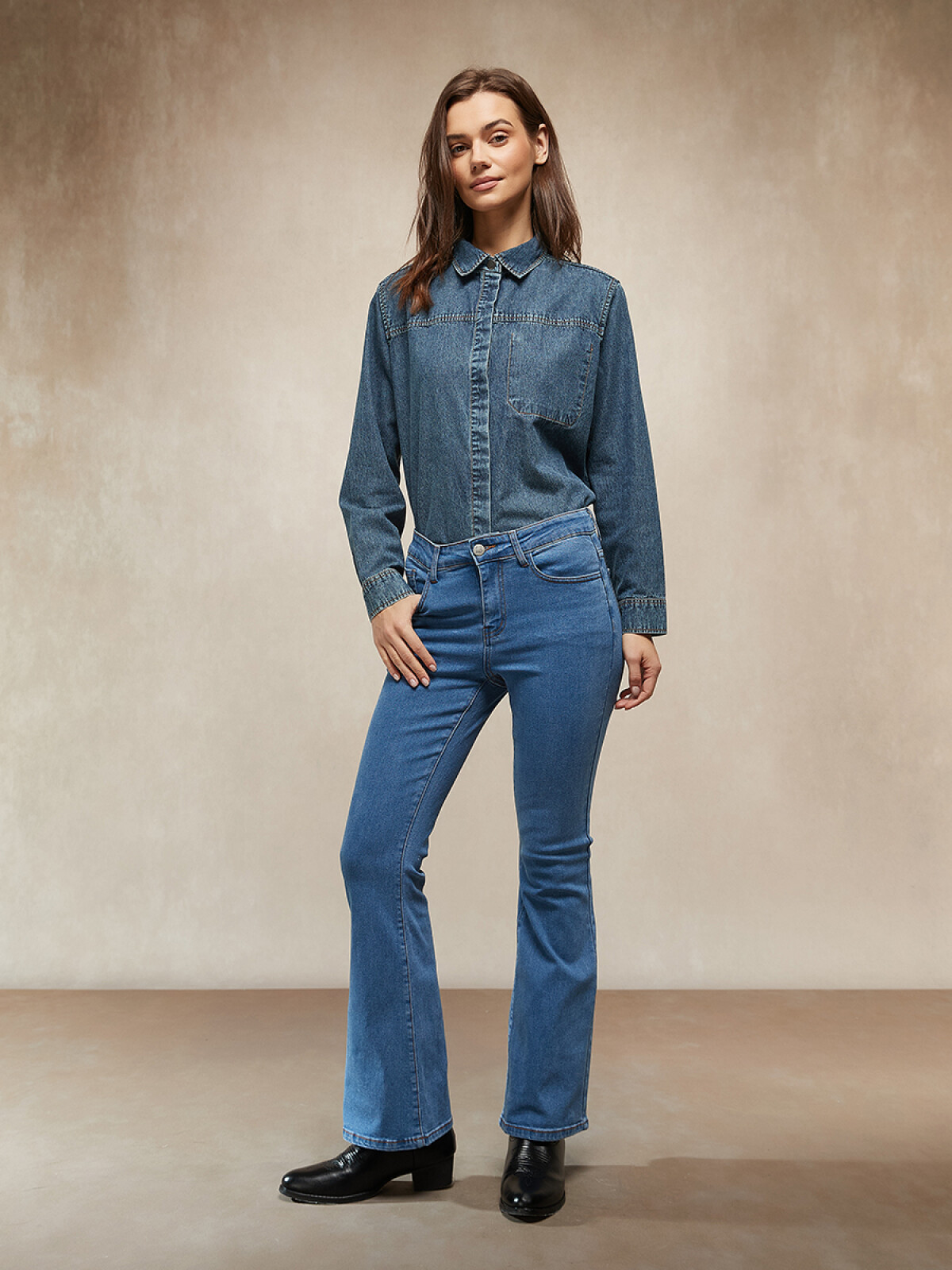 JEAN TOLEDO OXFORD - AZUL — Guapa - Paprika