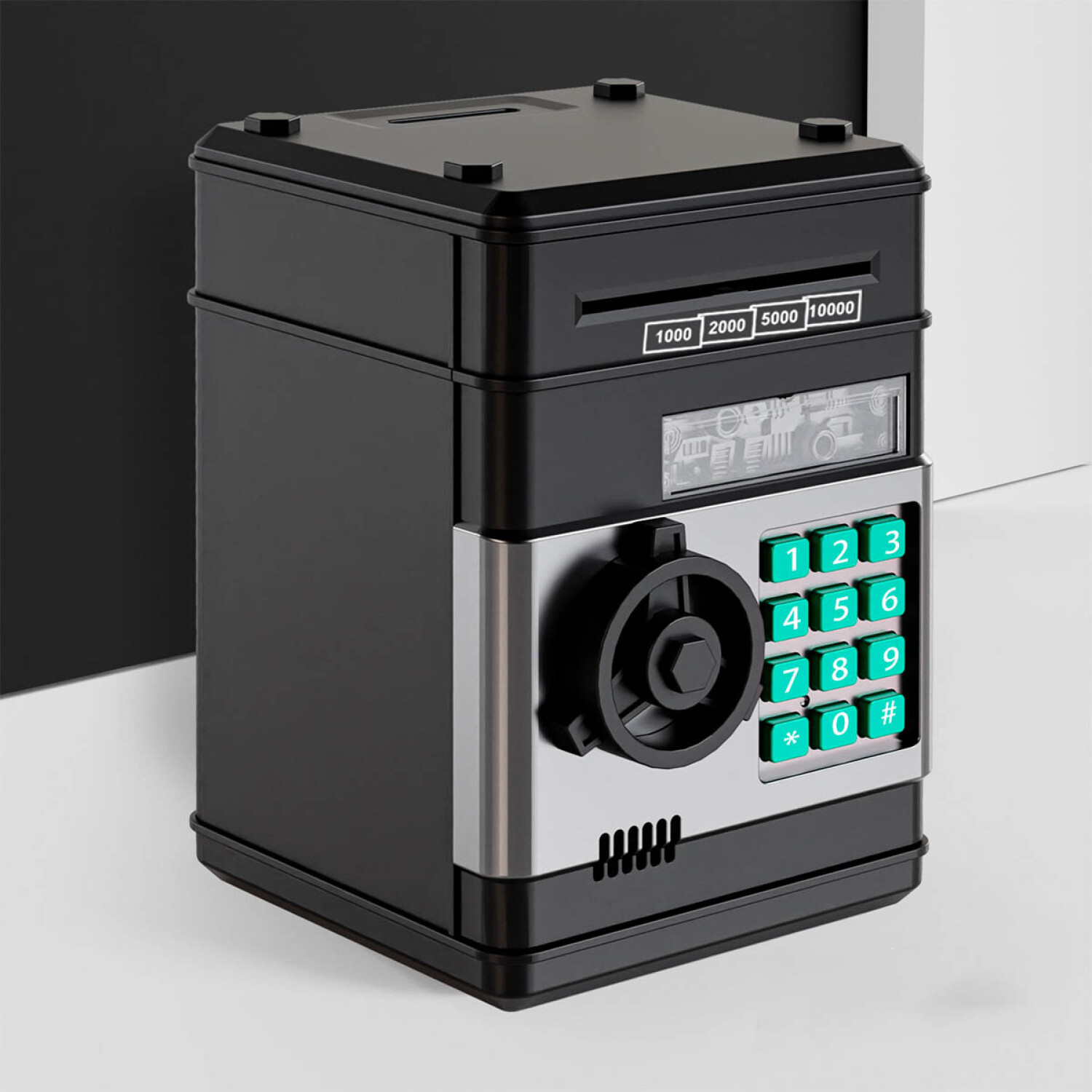 Alcancía Infantil Caja Fuerte Juguete Con Sonido - Negro — El Rey del ...