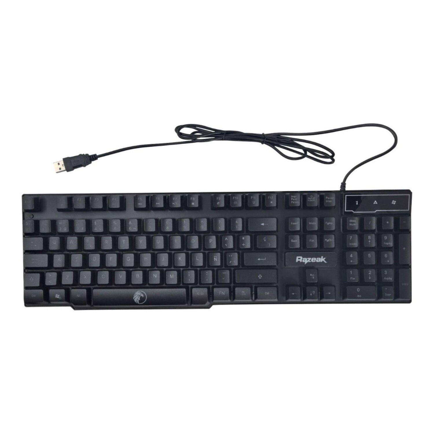 Teclado Gamer Simil Mecanico Retroiluminado Ergonomico — Atrix