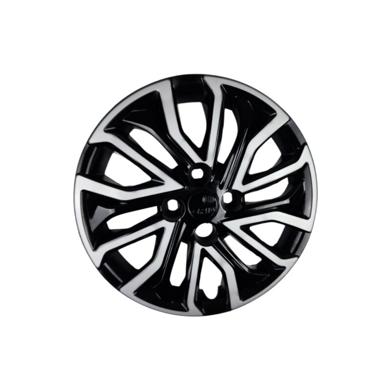 TAZA DE RUEDA RODADO 14 NEGRA / PLATEADA — Familcar