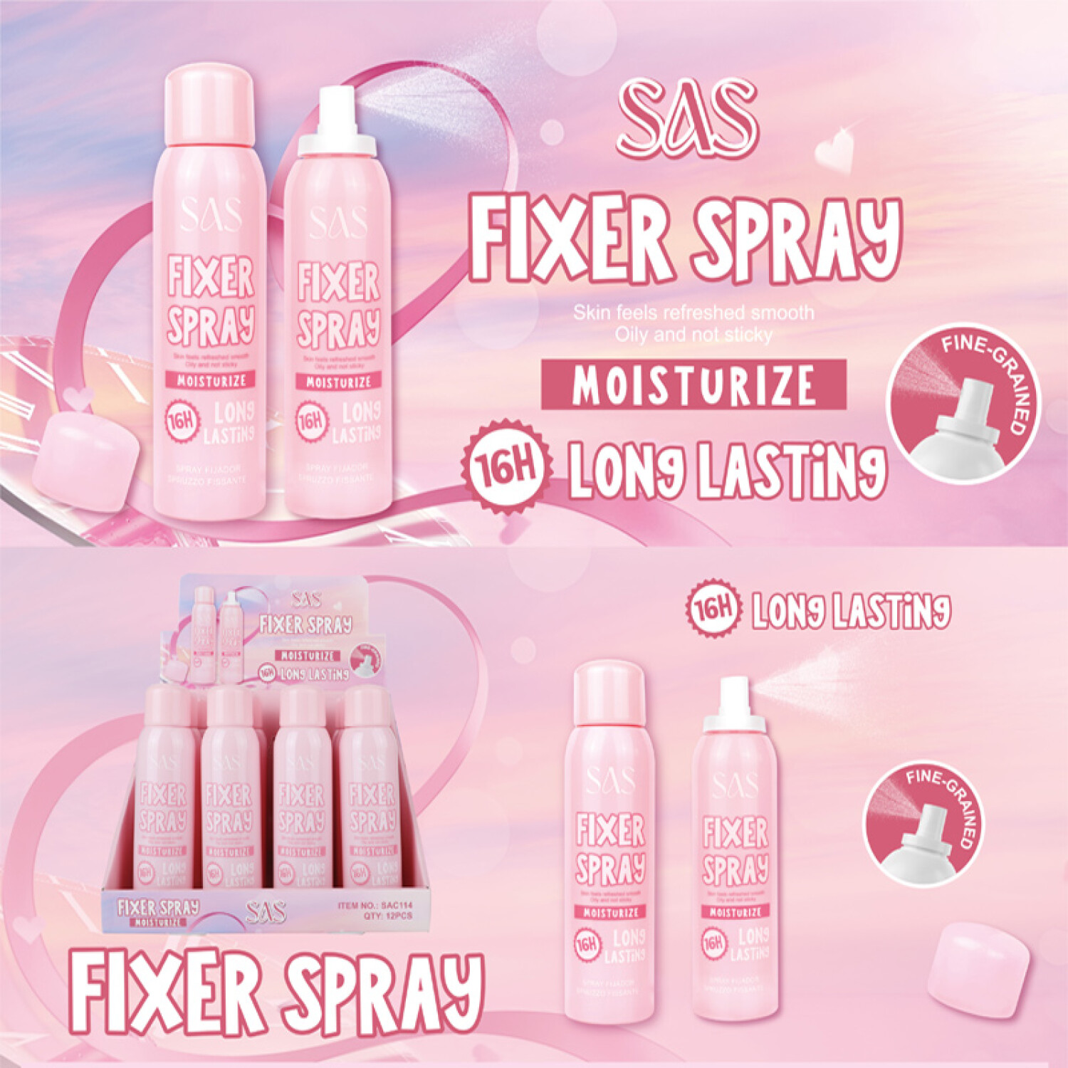 SAS Spray fijador de maquillaje larga duración - Sas Spray Fijador De Maquillaje Larga Duración ...