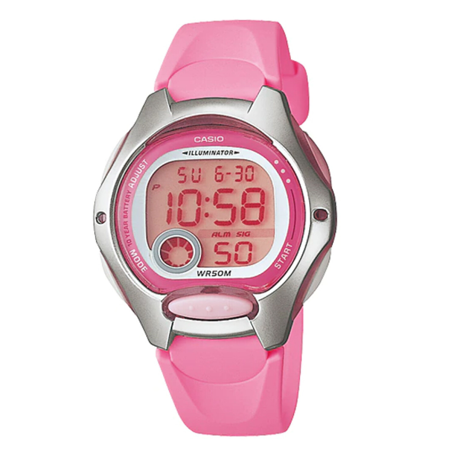 Reloj CASIO LW200-4BVDF Resina Rosa Esfera 34mm — WatchMe