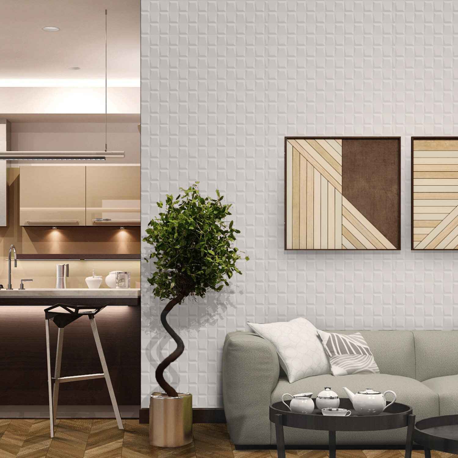 Revestimiento Prisma White Hd "a" 32x57 Cm — Castro