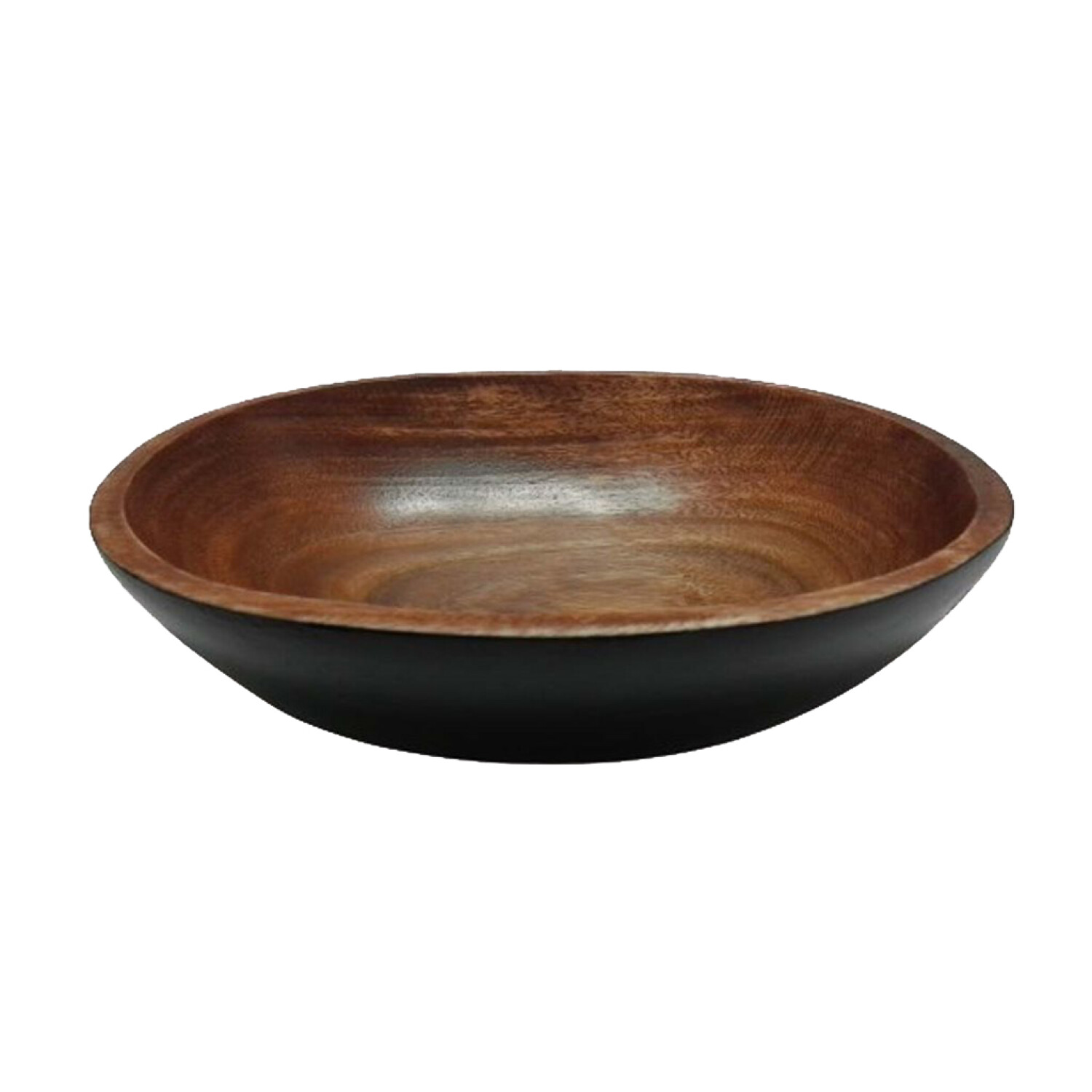 BOWL OVAL EXT COLOR NEGRO 25x20x6CM MADERA ACACIA — Koz Design