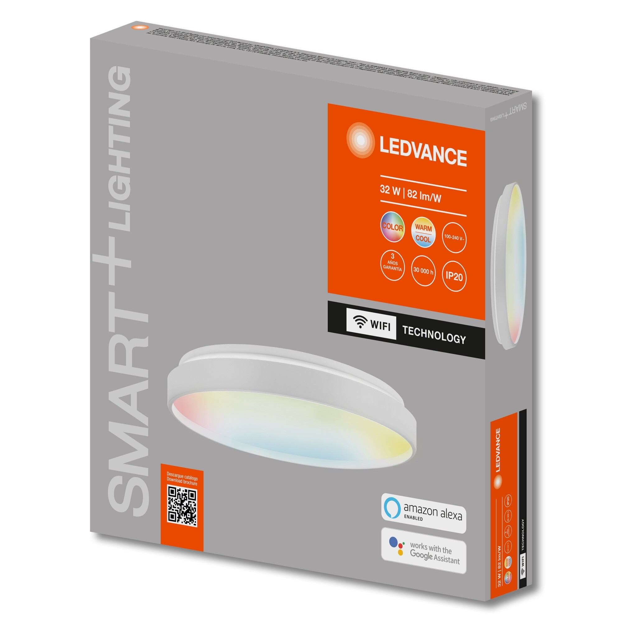 Panel LED LEDVANCE OSRAM Deco Smart Blanco De Adosar 32W RGB — Unilux