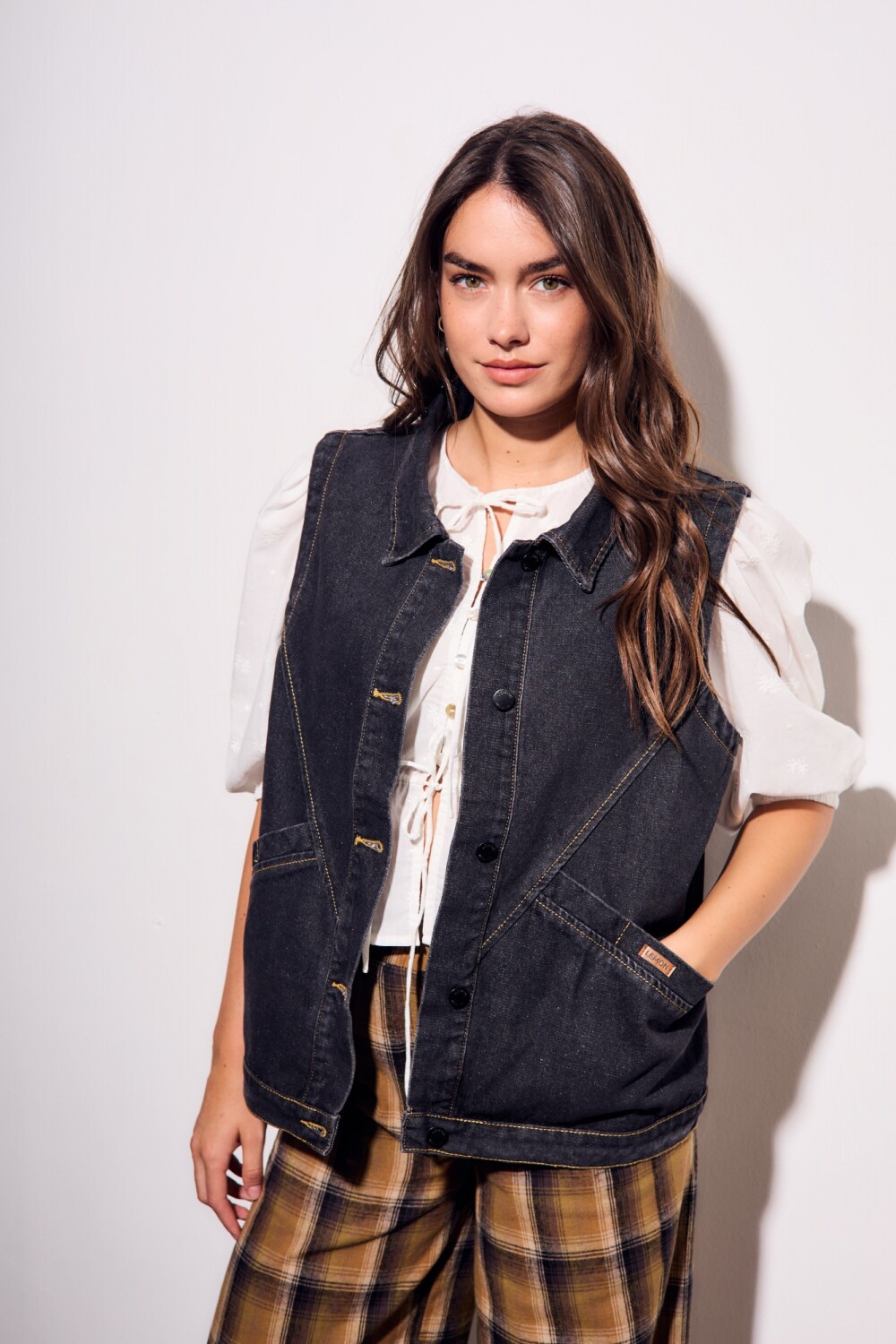Chaleco Denim - Jean Gris — Lemon