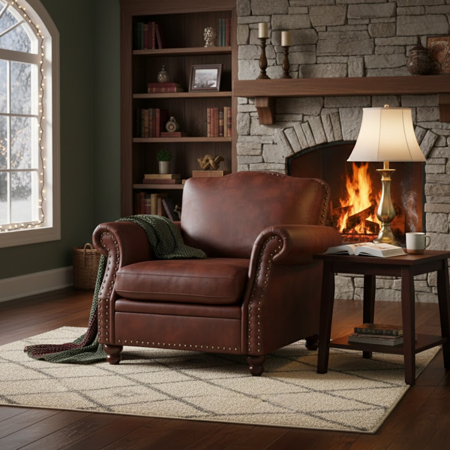 SOFÁ SILLÓN 1 CUERPO - CON TACHAS - CHOCOLATE — Compra Más