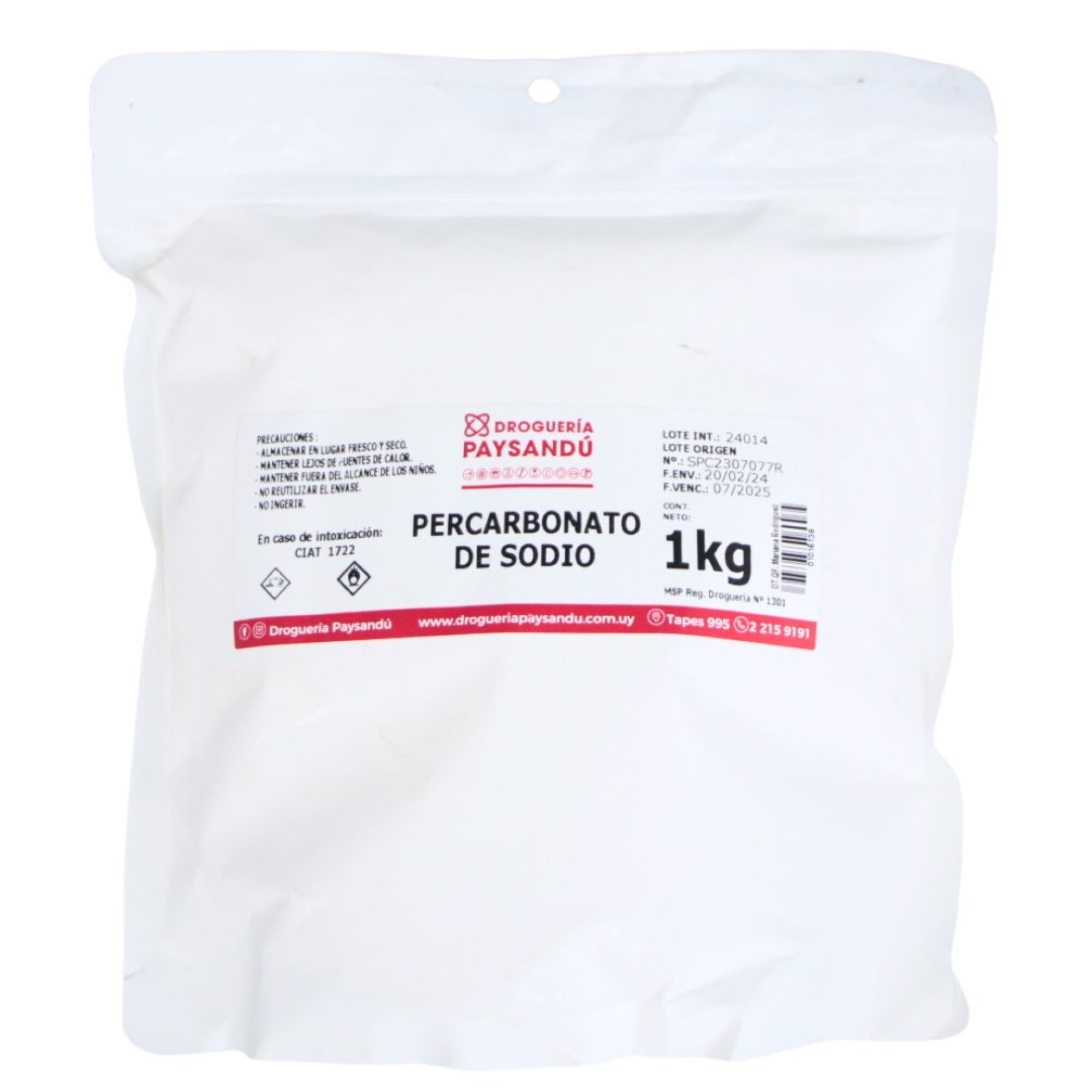 Percarbonato de Sodio - 1 kg — Droguería Paysandú