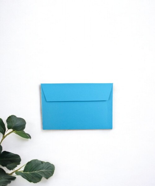 Sobre color 120 grs 6,5x10 cm. - TURQUESA — PaperPack