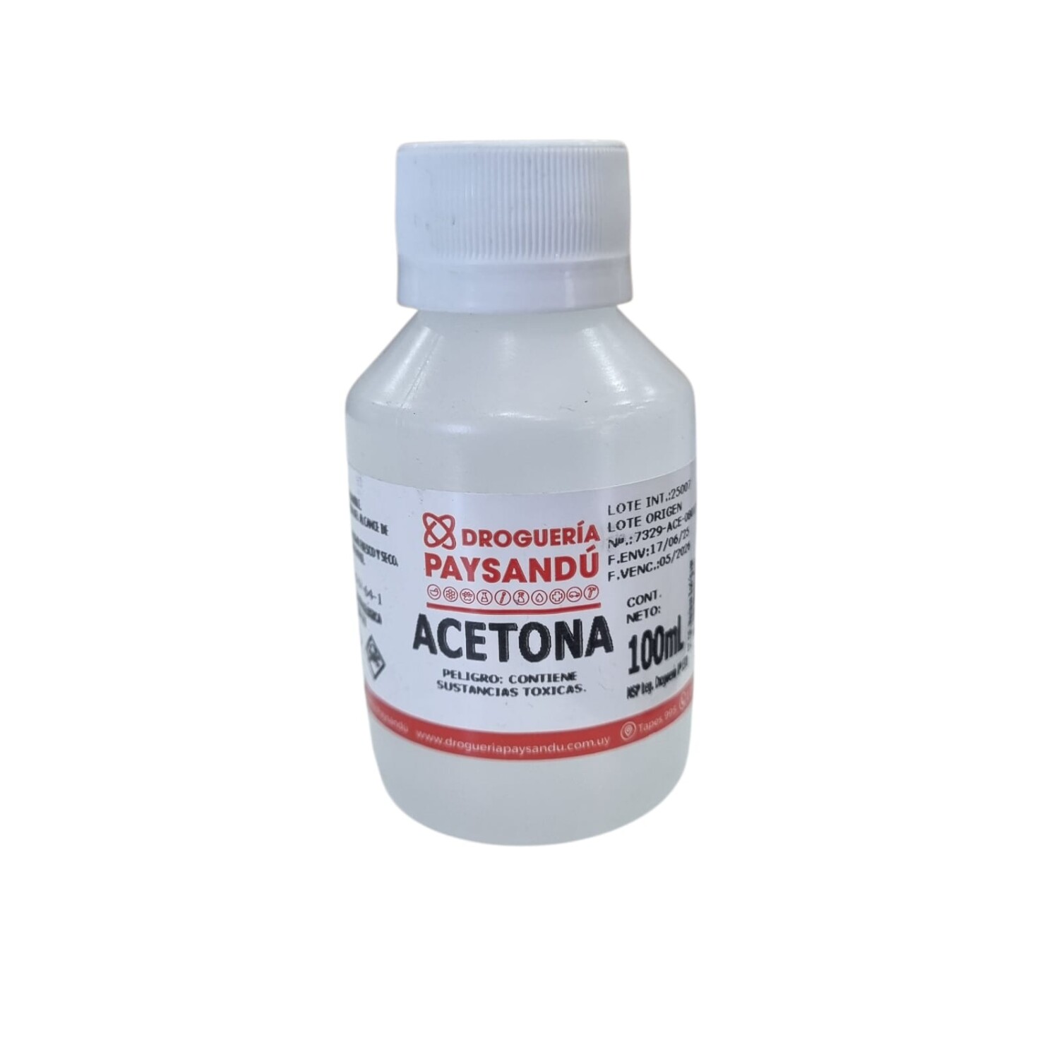 Acetona Pura - 100 mL — Droguería Paysandú