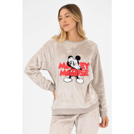 Pijama mickey grey fleece - Gris melange — Tienda Soy Santander