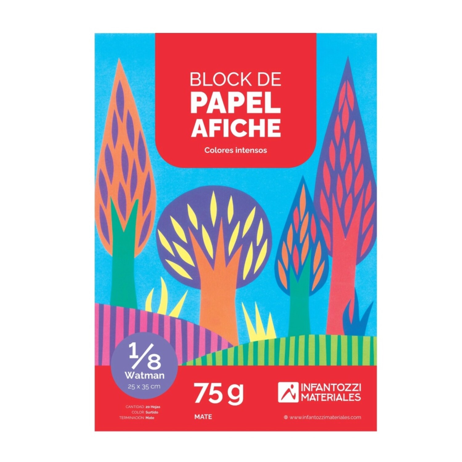 Block papel afiche - Mate - 25 x 35 cm — Infantozzi