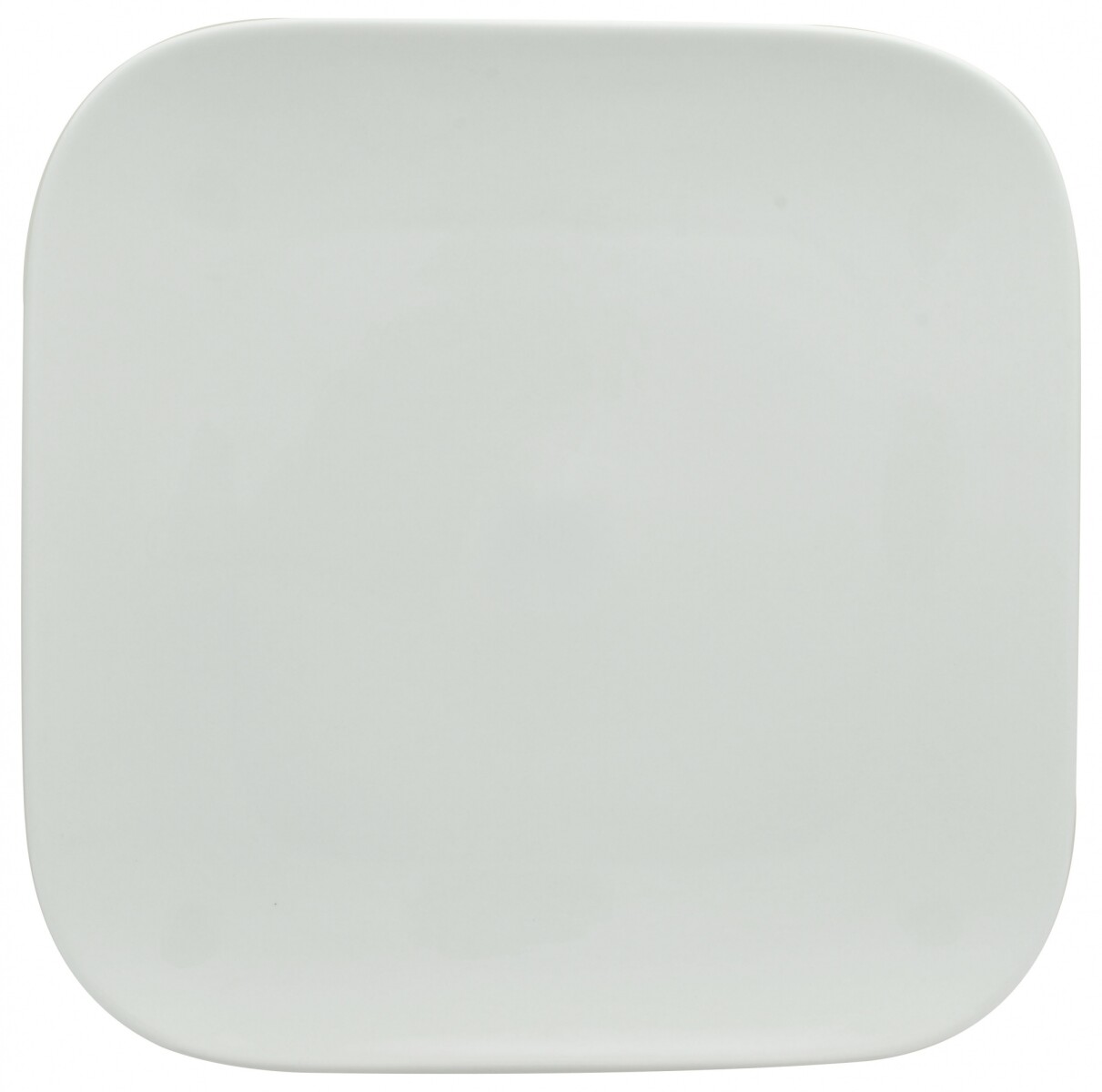 PLATO CUADRADO CERAMICA BLANCO BORDE CURVO 27.5X27.5CM H132 Q24 — El Clon