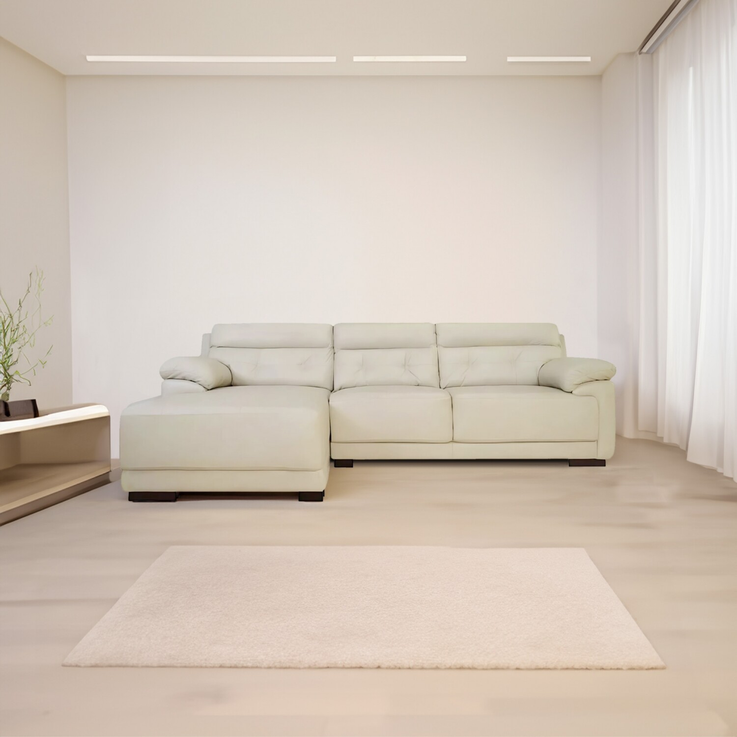 Sofá Albany - 3 cuerpos - Arena - Chaise Derecho — Rustico Hogar