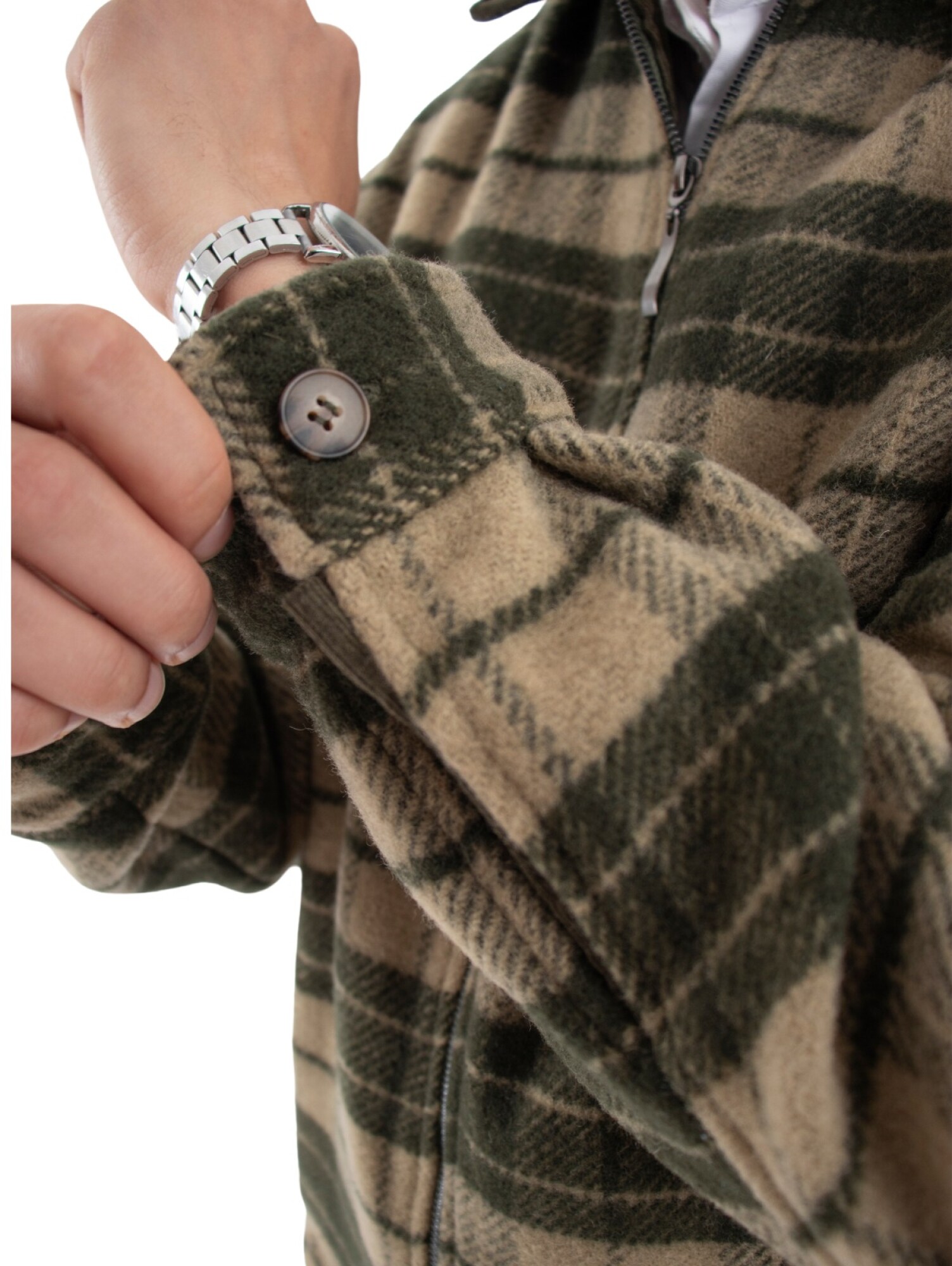 Campera Tartan con cierre - Verde — Bagual
