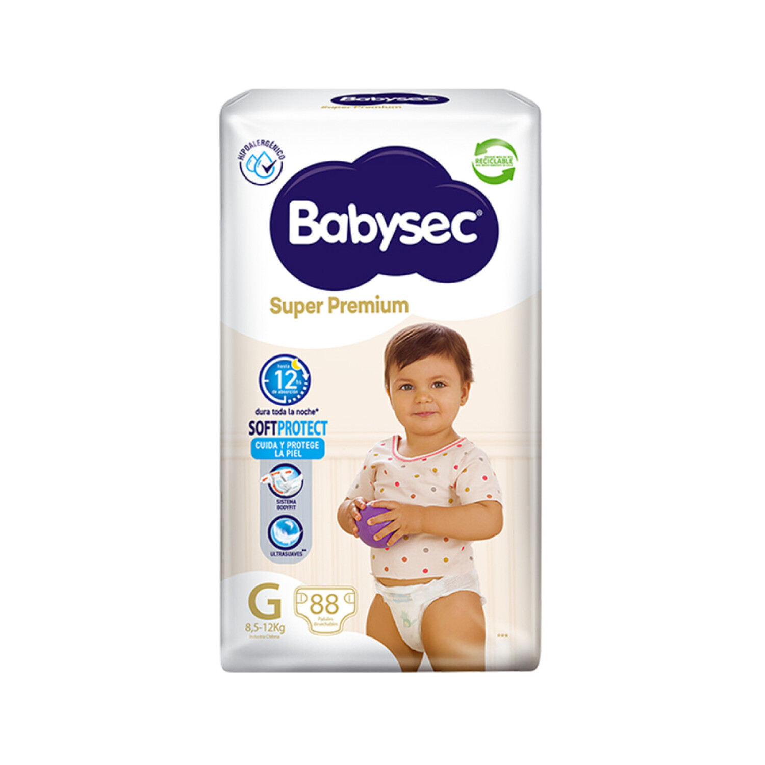 BABYSEC SUPER PREMIUM G 88 PAÑALES — Farmacia Parque Miramar
