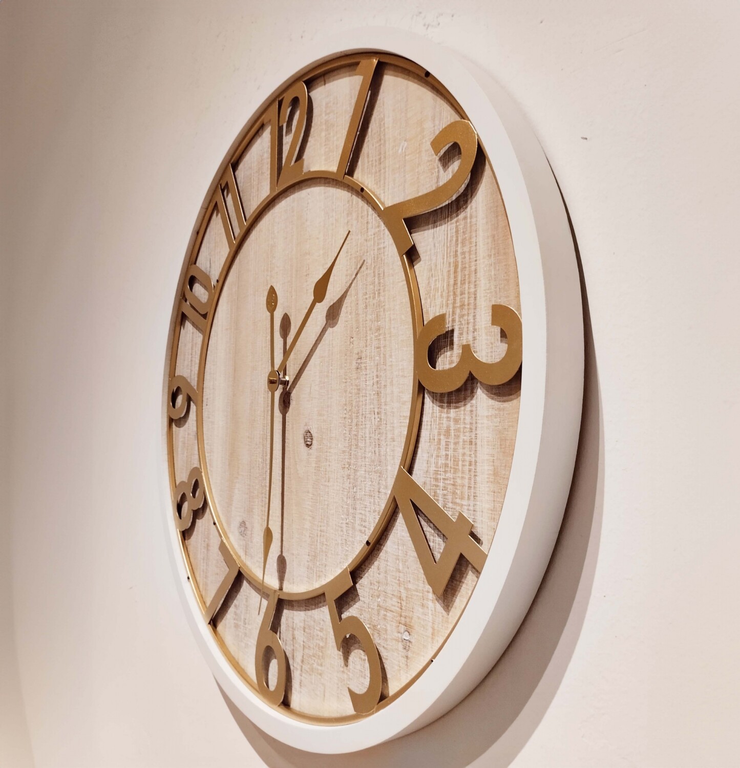 Reloj de Pared - Madera y metal - Diámetro 68cm — Rustico Hogar