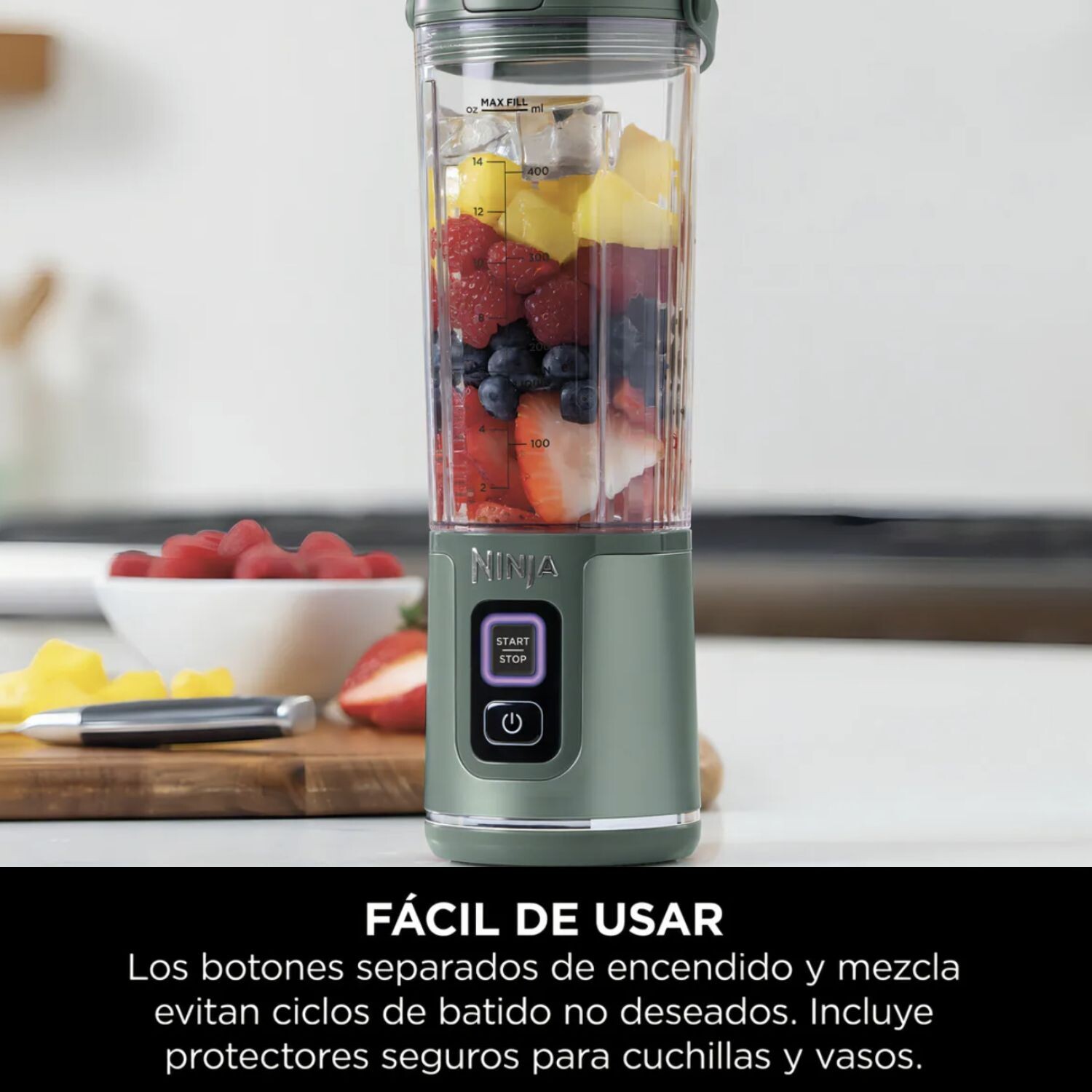 Licuadora Ninja Blast portátil Bc151eubk - Verde — Electroventas