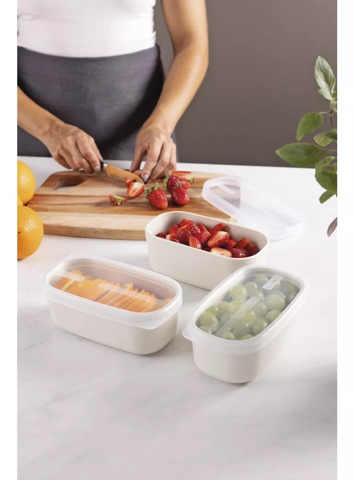 Tupper Rectangular Color Beige — Champagne Home & Deco