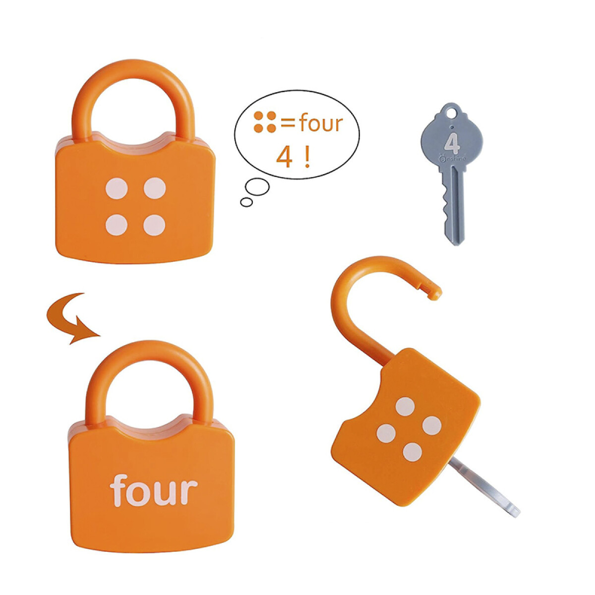 Set x10 Candados con Llaves Número Inglés — Cartoons