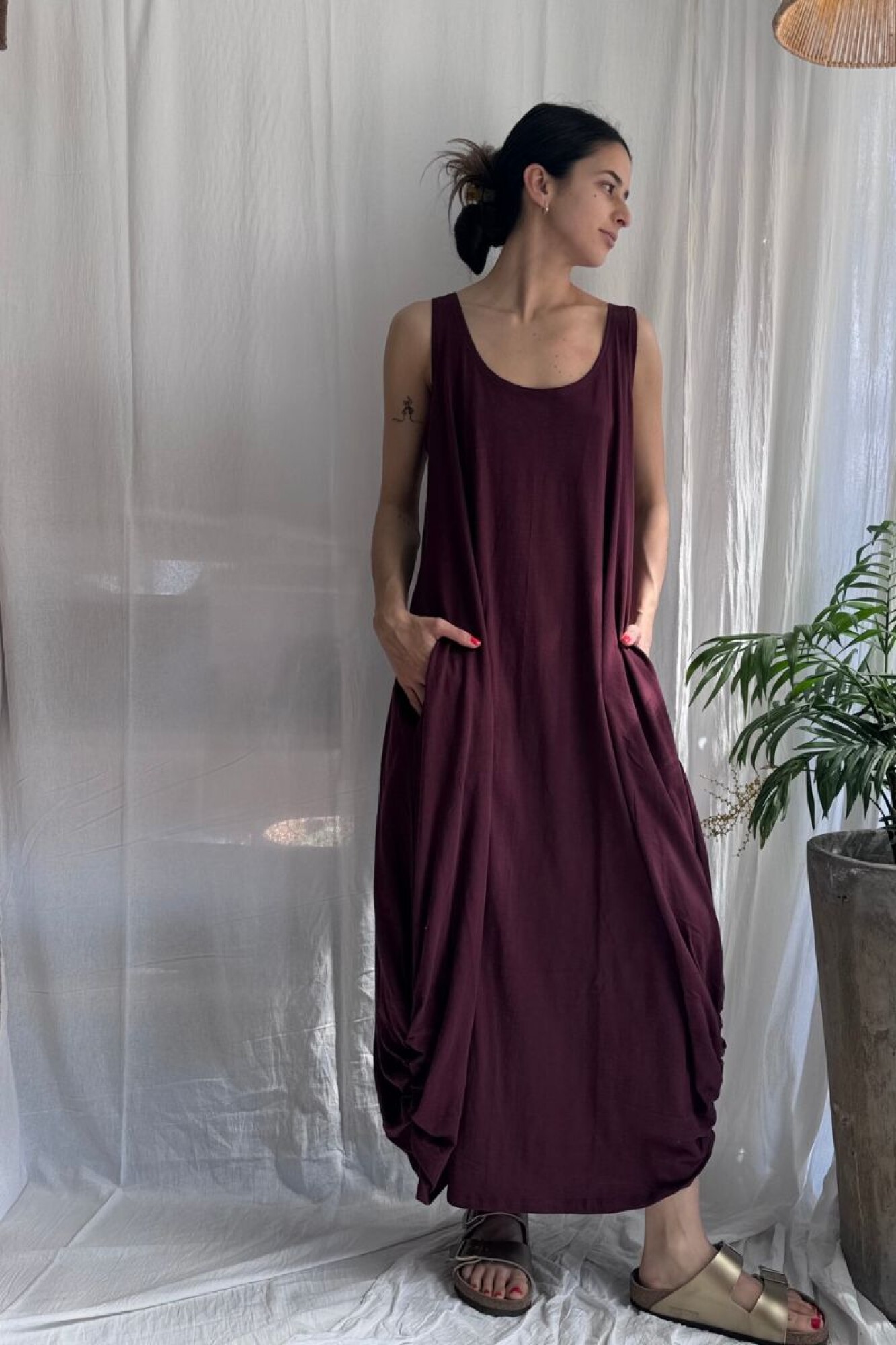 Vestido Largo Balón - Uva — Alegria