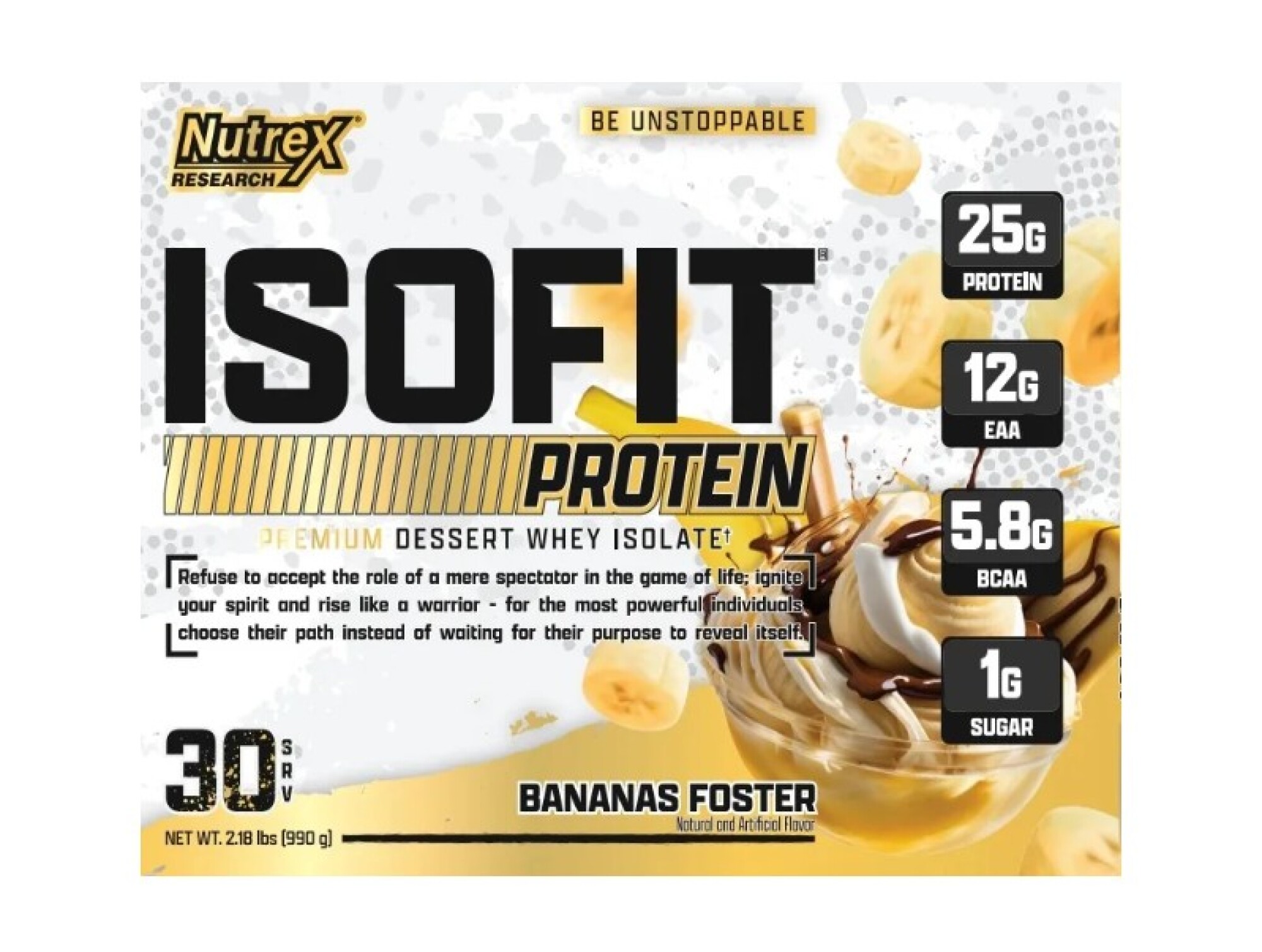 Nutrex Isofit Isolate Protein 2,3 Lb - Banana — Wikimúsculos