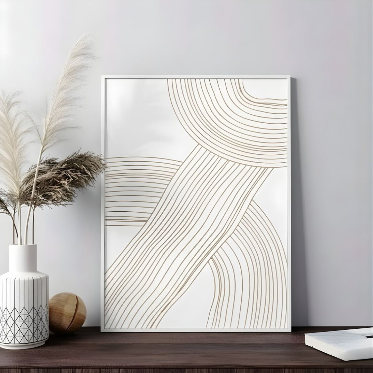 Cuadro Canvas 30x40cm - Figuras - Infinite Beige — Rustico Hogar