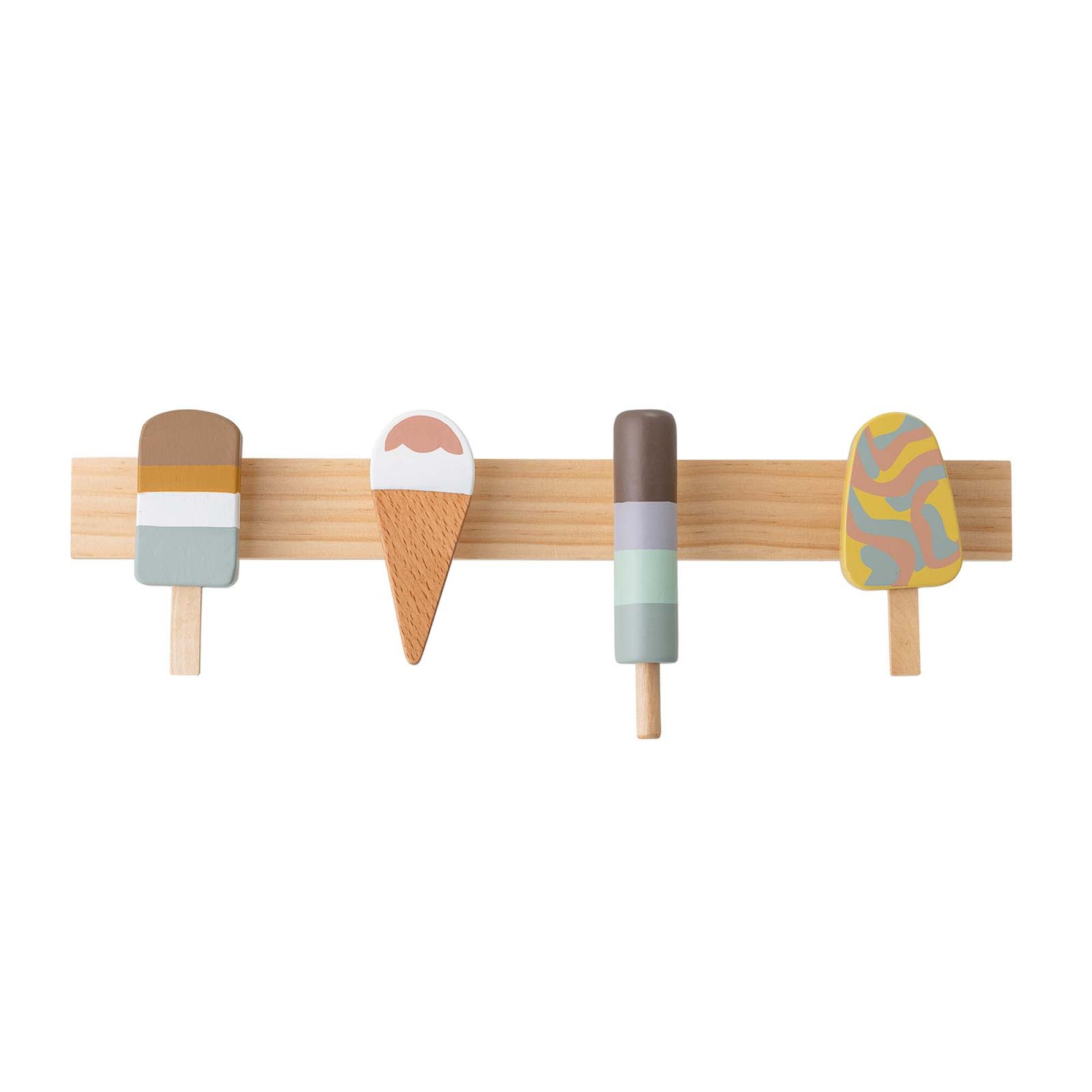 Perchero Kids Madera Multicolor Ice Cream — Divino