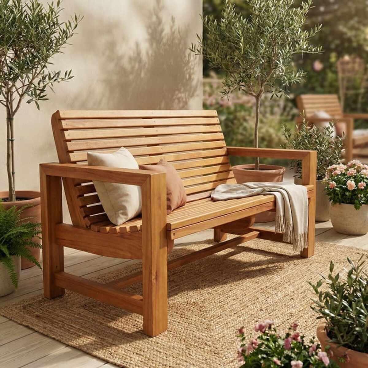 Sillón curvo 2 cuerpos exterior — Serra Amoblamientos
