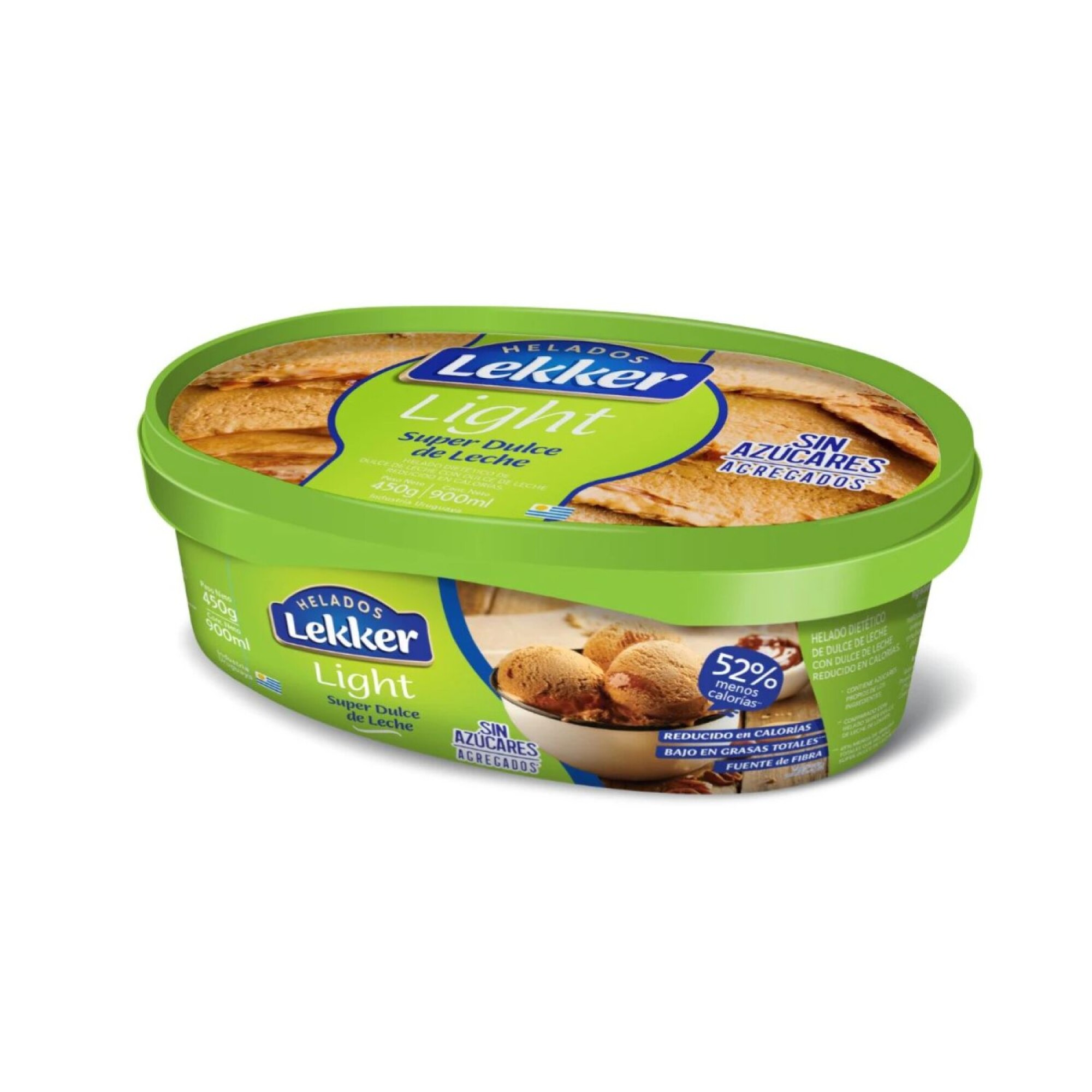 HELADO LIGHT SUPER DULCE DE LECHE 900ML LEKKER — Hola Congelados