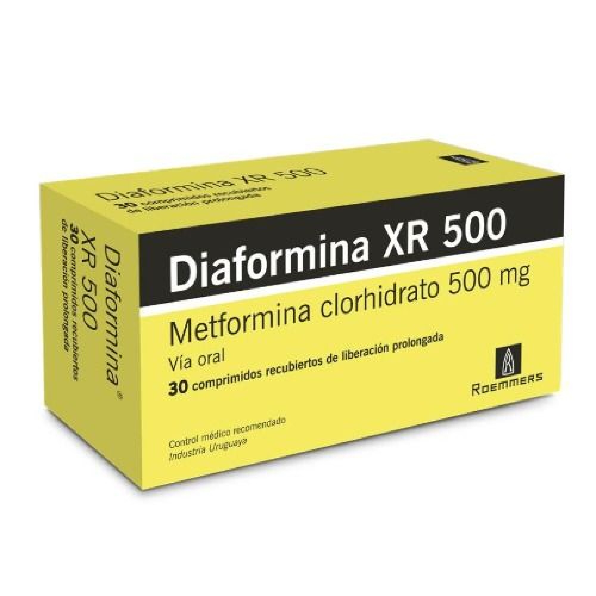 Diaformina XR 500 mg 30 comprimidos — Farmacia Parque Miramar