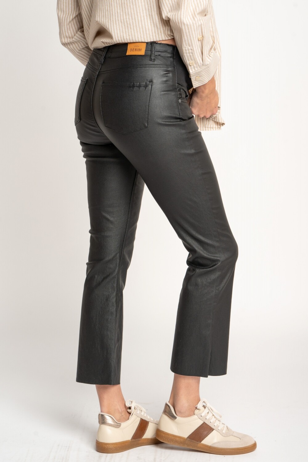 Jean Lemon Mama Waxed Flare - Negro — Lemon