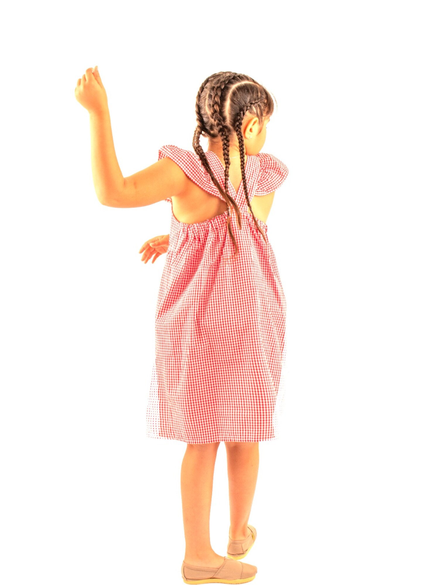 Vestido peto de niña - Roja — Bagual