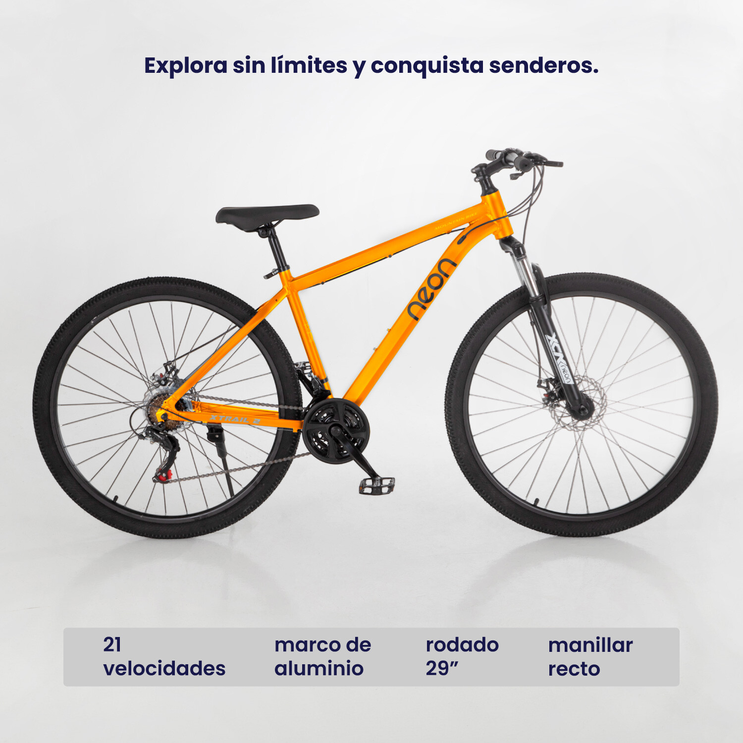 Bicicleta Montaña Bike Ruta R29 Freno Disco Acero - Naranja — Electroventas