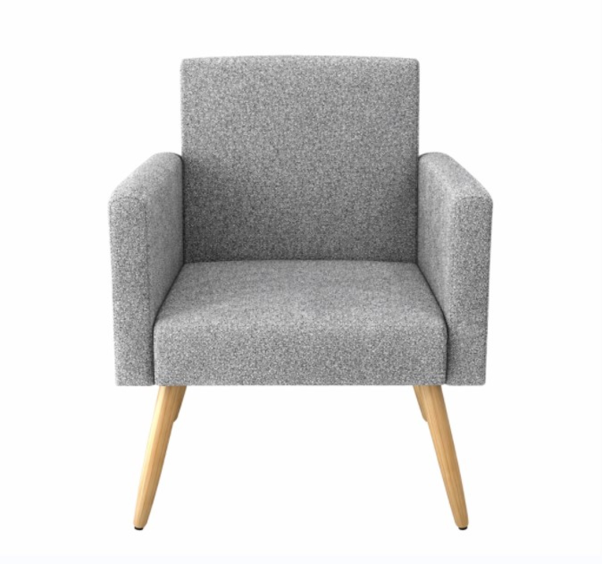 Conjunto Decorativo DALLAS 2 Poltronas + Puff color BOUCLE GRIS CINZA ...
