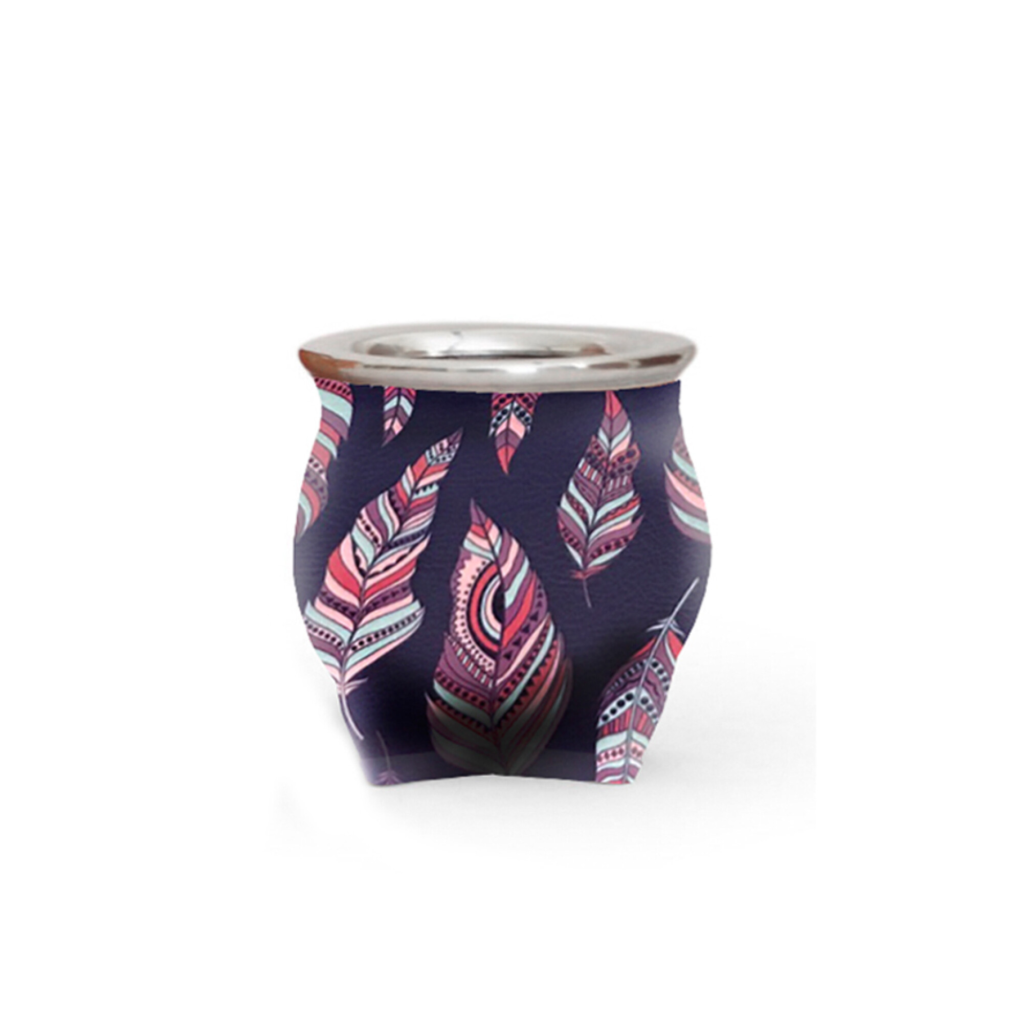 MATE DE CERÁMICA CHICO DELTA - PLUMAS MULTICOLOR — Lincoln's