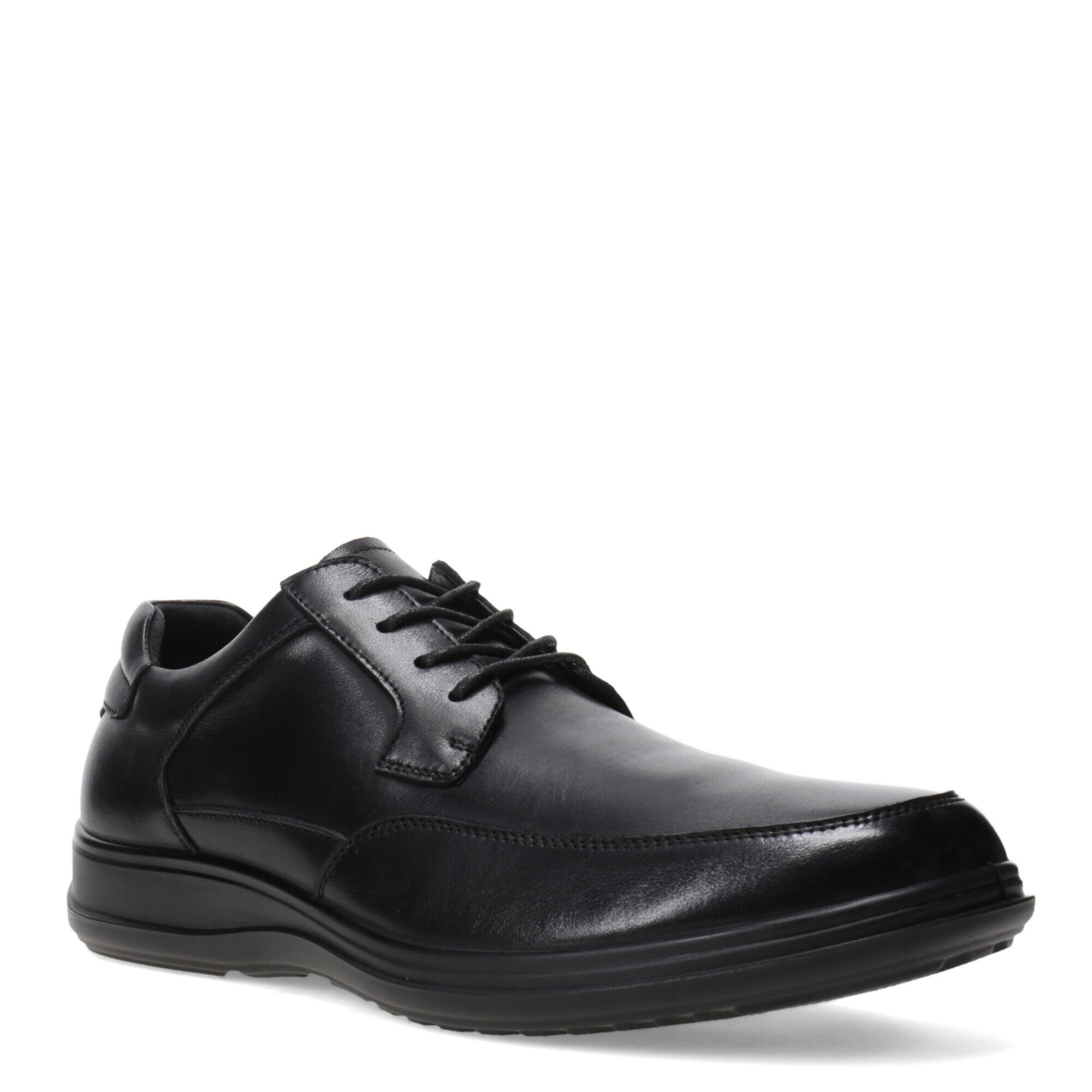 Zapatos de Hombre Branch Stuart De Cuero Acordonado Negro — Stadium