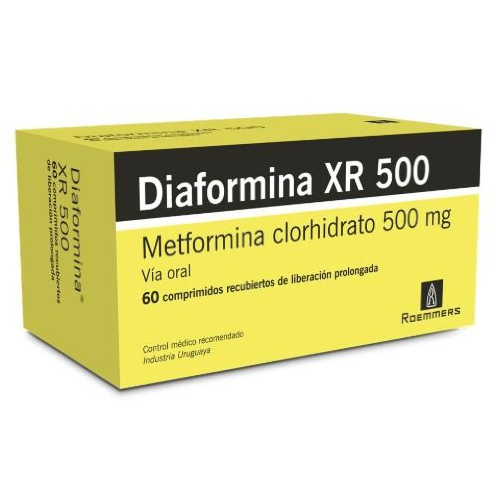 Diaformina XR 500 mg 60 comprimidos — Farmacia Parque Miramar