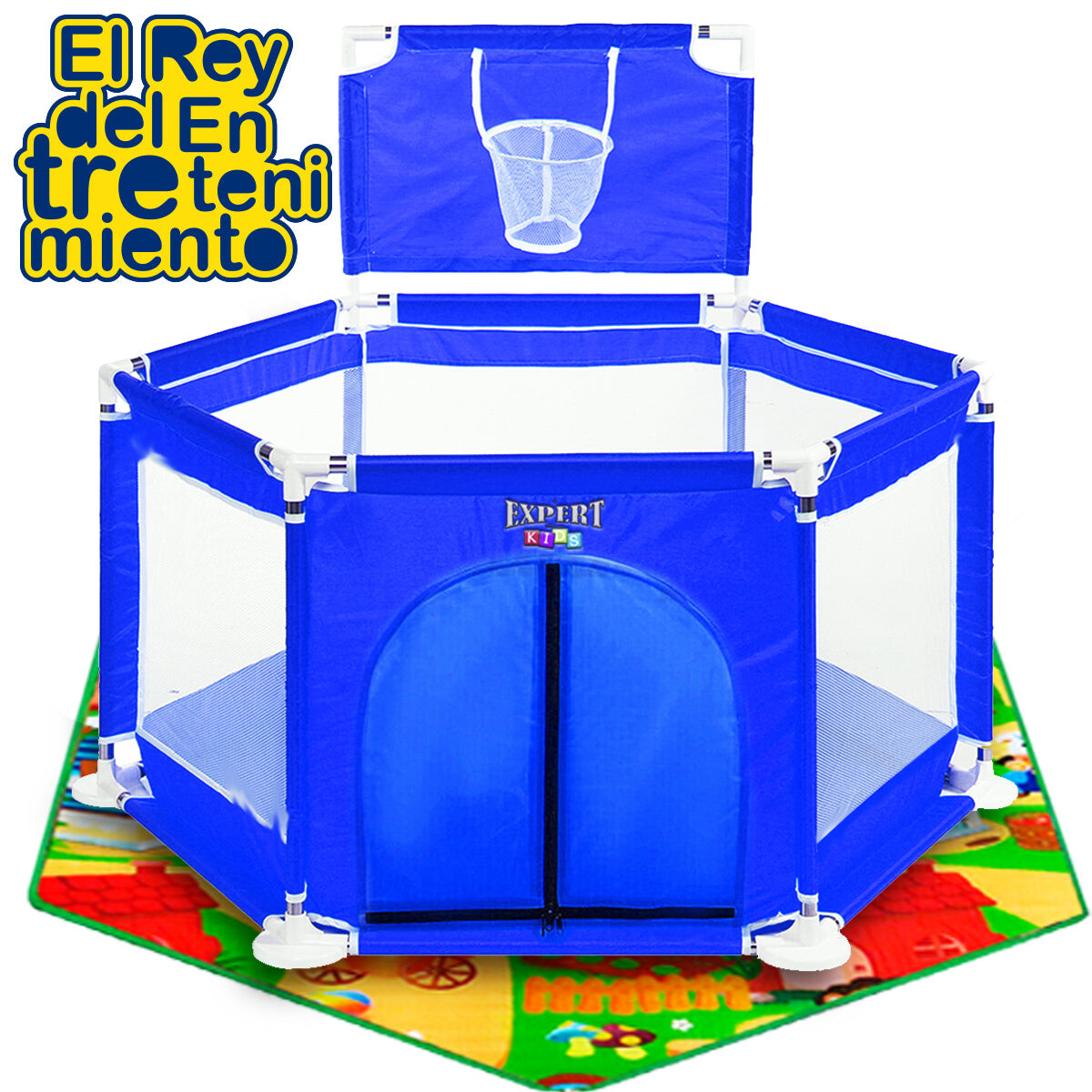 Corral Corralito Con Puerta+ Aro Basket Pelotero Bebe — El Rey del ...