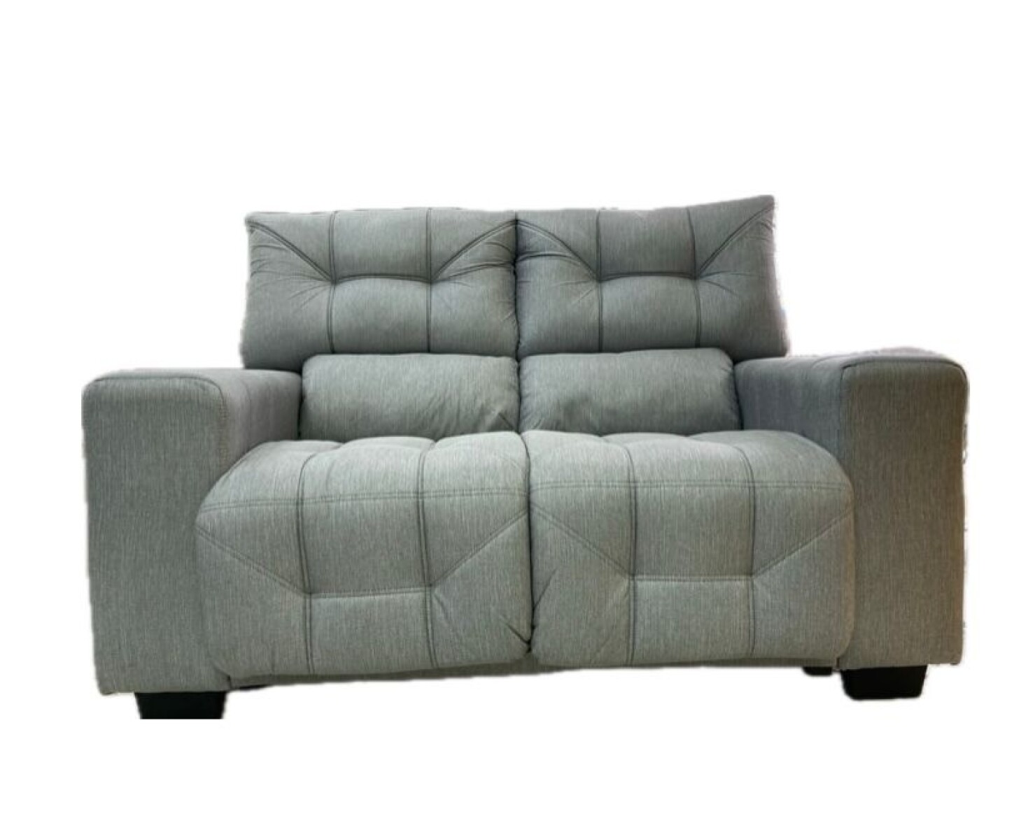 Sofa Le Mans 2 Cuerpos Hellen Gris Oscuro — Albanes