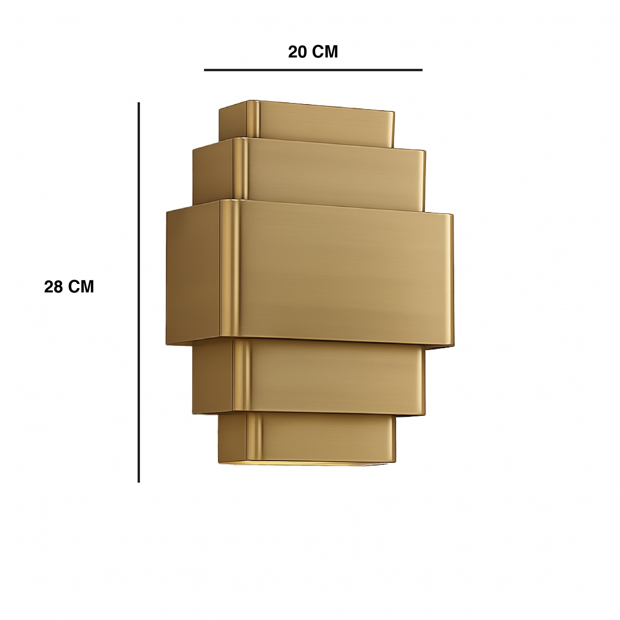 Artefacto Decorativo De Pared Kan Brass — Serlux