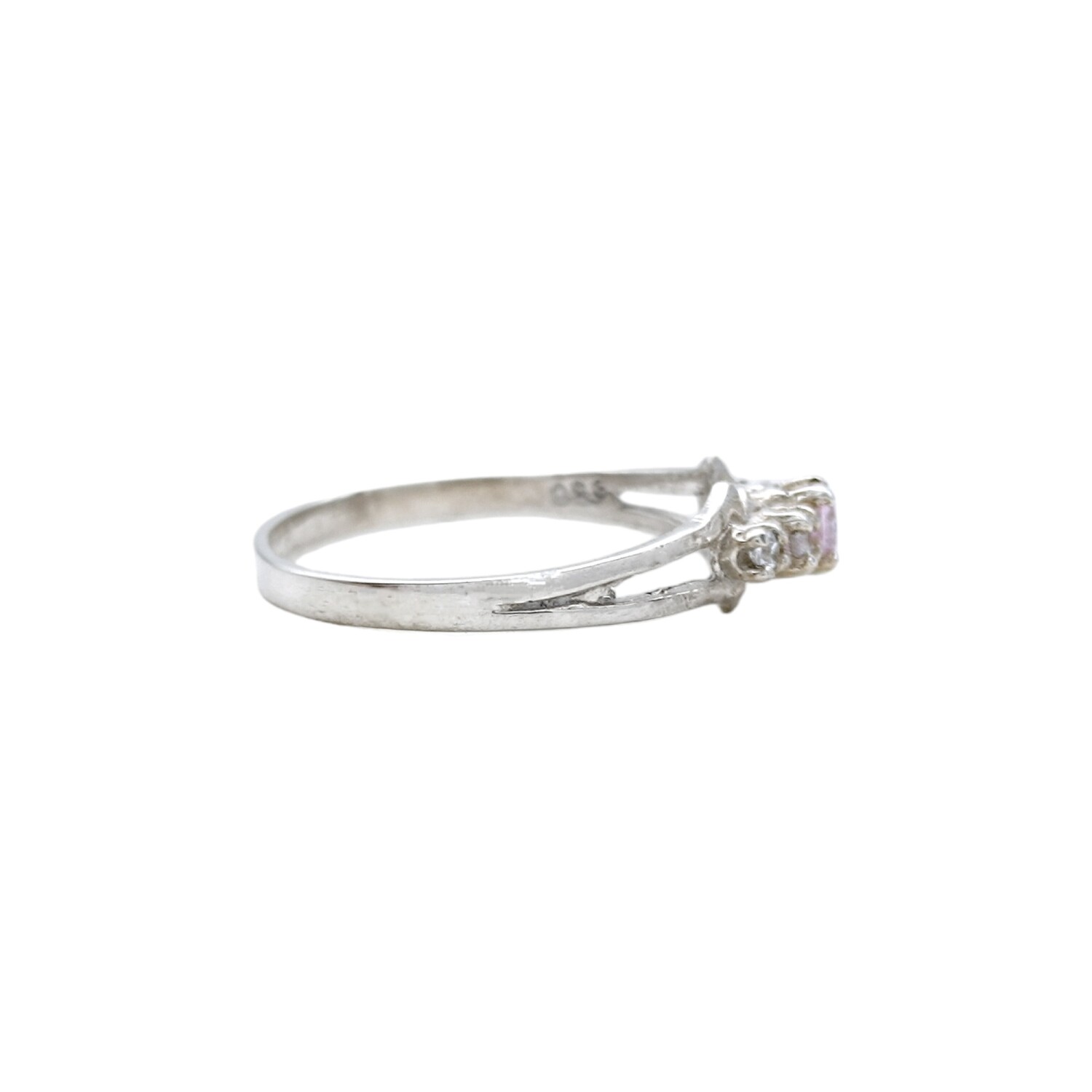 Anillo Vera-Plata 950-Piedra Zirconia rosa y blanca-AN4096 - conpiedra ...