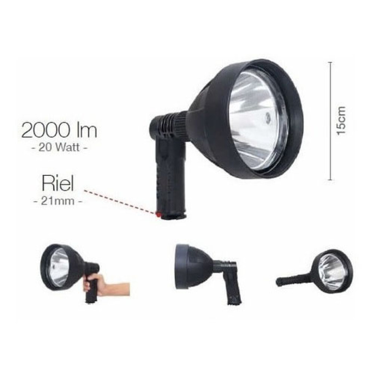 Foco Egery D/Mano Recargable 20w.- — Magnum