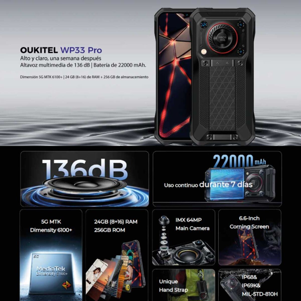 Celular Oukitel WP33 Pro 5G 256GB — Market