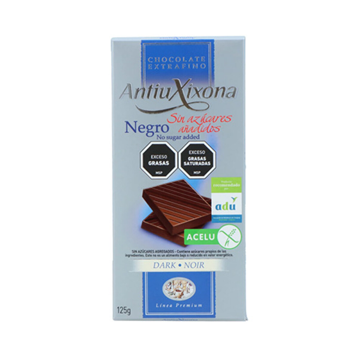 Tableta de Chocolate Antiu Negro sin Azúcar 125G — Universo Binario