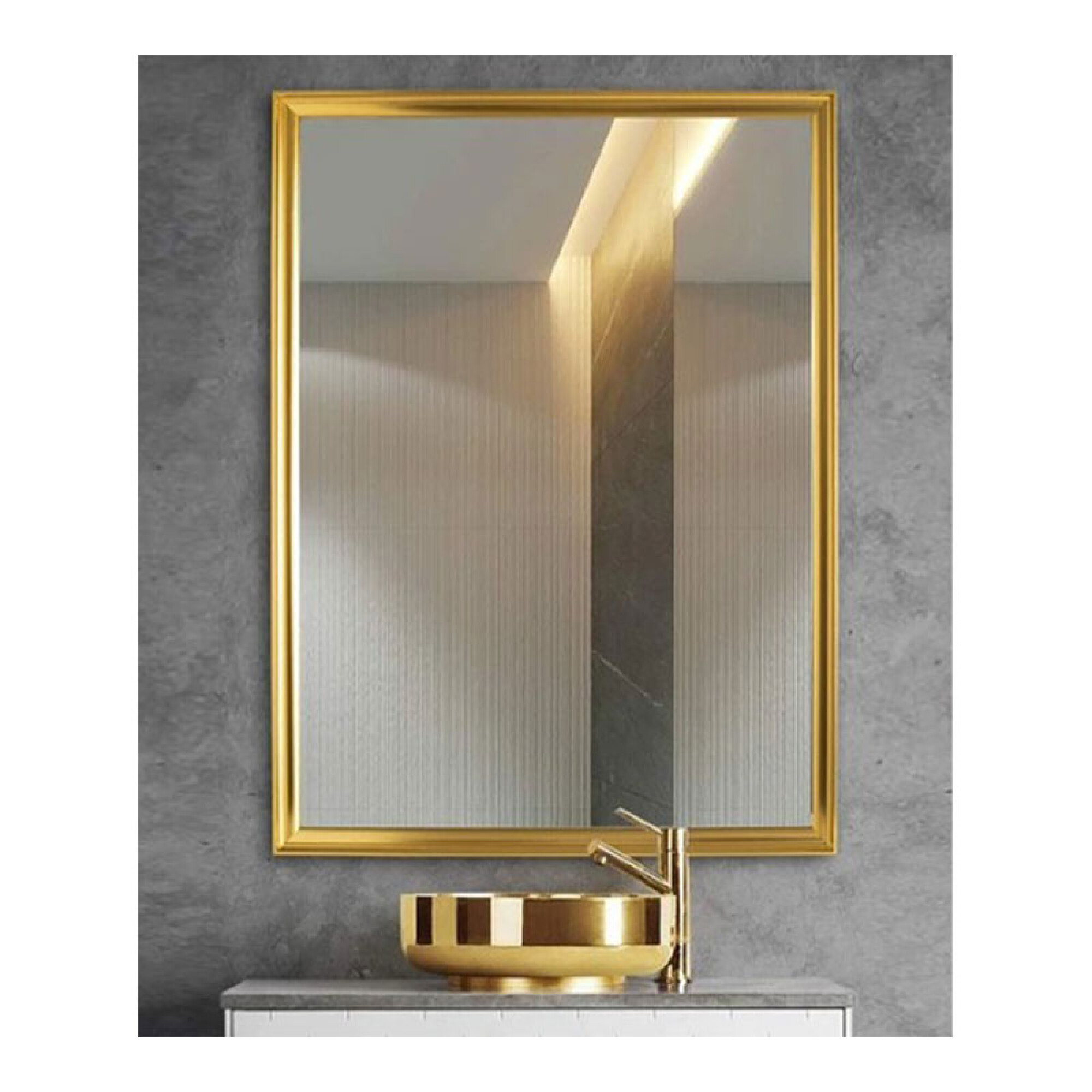 Espejo de pared marco dorado 60x40cm - Espejo De Pared Marco Dorado ...